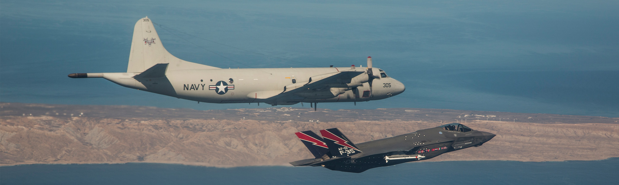 P-3 escorts F-35 over SNI | NAWCWD
